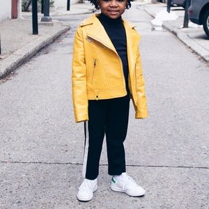 Zara | Jackets & Coats | Gorgeous Zara Nwt Kids Faux Leather Yellow ...
